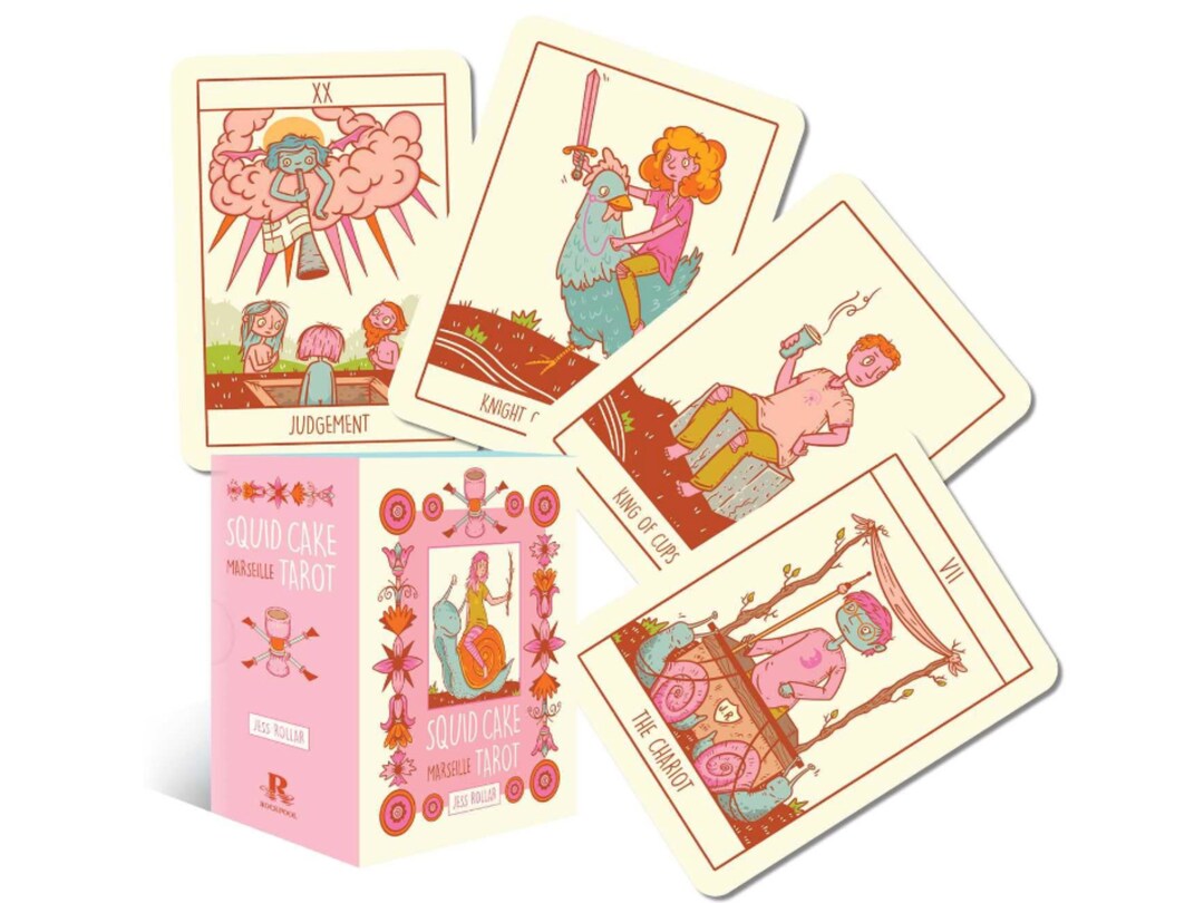 Squid Cake Marseille Tarot Deck, 78 Tarot Cards & Guidebook, Available ...
