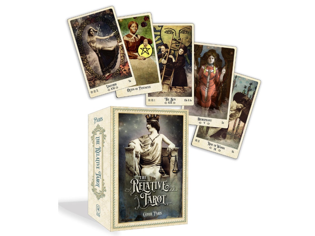 The Relative Tarot Deck, Vintage Tarot Theme, 82 Full Col Cards ...