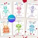 EDITABLE Robot Valentine's Day Cards, Classroom Valentine's Day Cards ...