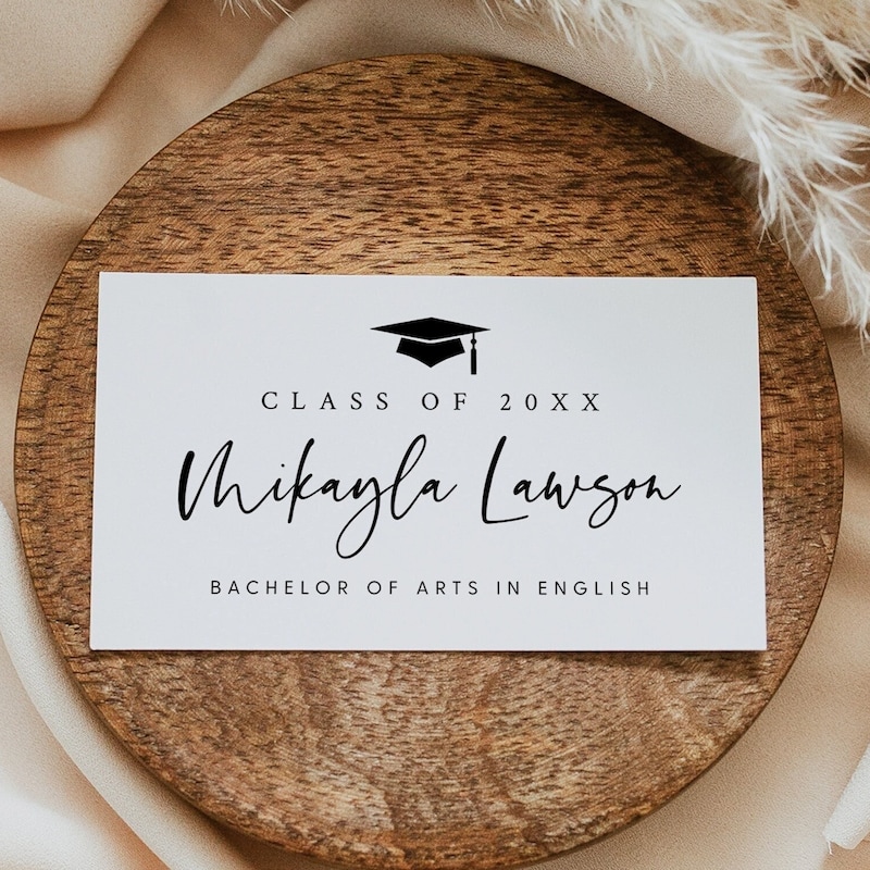 Graduation Name Card Template - Etsy