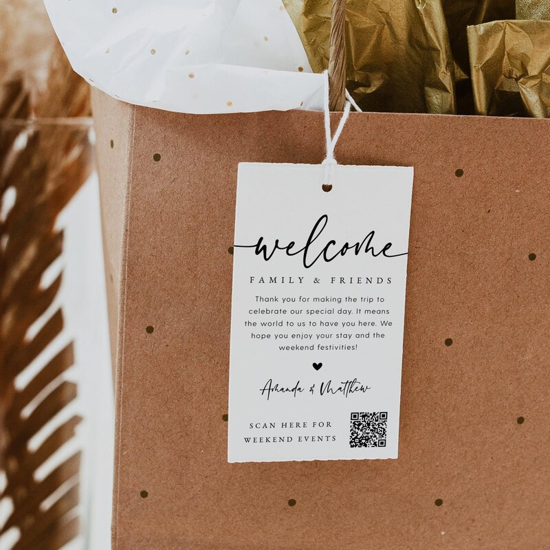 Welcome Bag Tags - Etsy