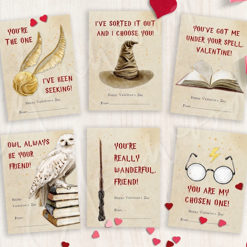 Wizard Valentines Card - Etsy