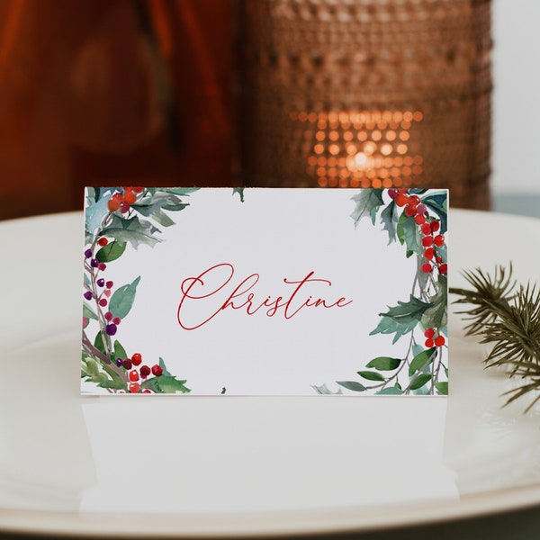 Christmas Place Card - Etsy