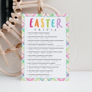 Easter Trivia Game, Printable Classroom Easter Games for Kids, Editable ...