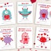 Printable Monster Valentine's Day Cards, Classroom Valentine's Day ...