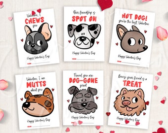 Printable Animal Pun Valentine's Day Cards, Classroom Valentine's Day ...