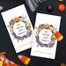 Printable Halloween Treat Tags, No Tricks Just Treats Halloween Favor ...
