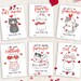 EDITABLE Cat Valentine's Day Cards, Classroom Valentine's Day Cards for ...
