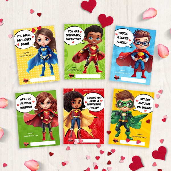 Superhero Valentine - Etsy