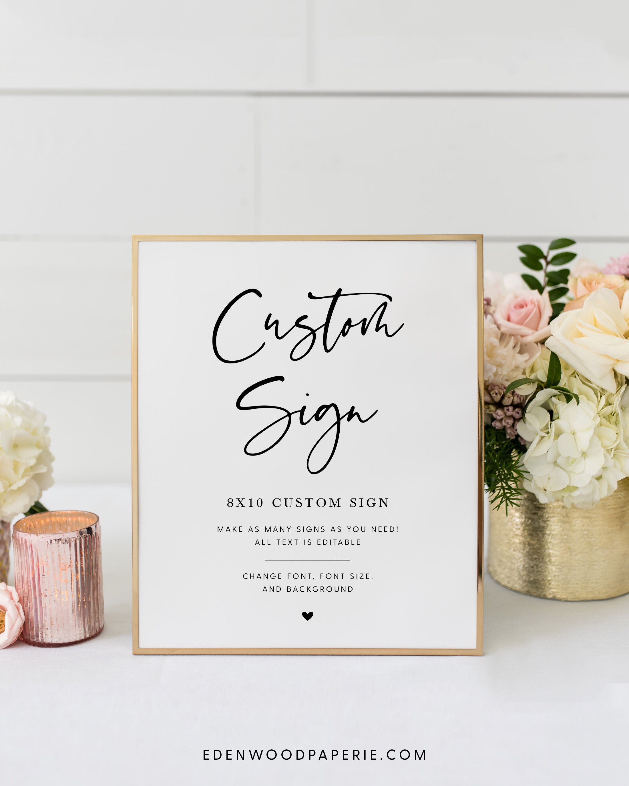 Custom Wedding Sign Bundle Simple Wedding Reception Sign - Etsy