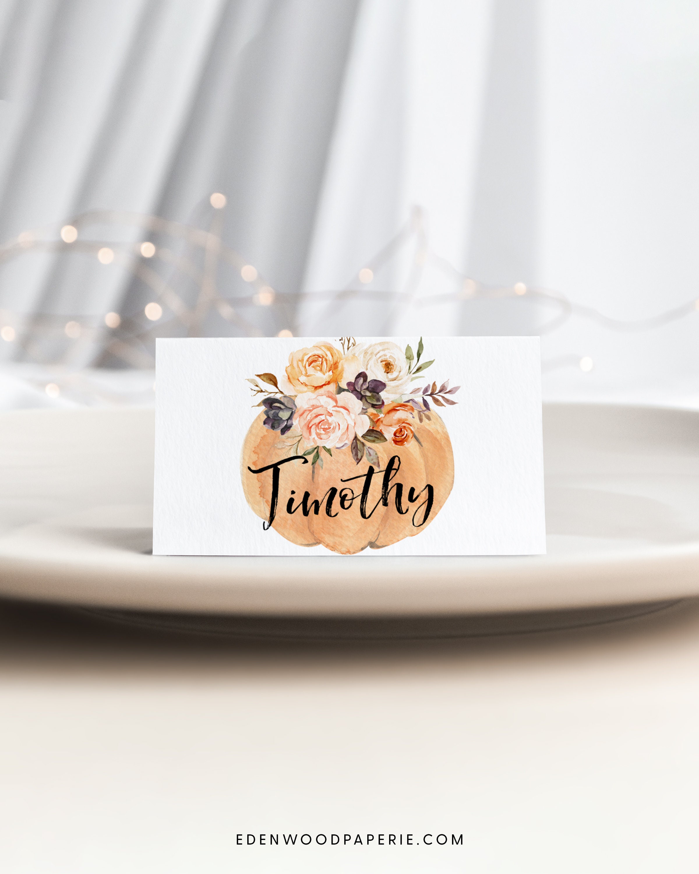 Friendsgiving Place Cards Printable Thanksgiving Place Cards | Etsy