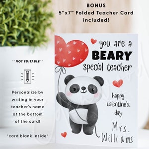 Printable Panda Valentine's Day Cards, Classroom Valentine's Day Cards ...