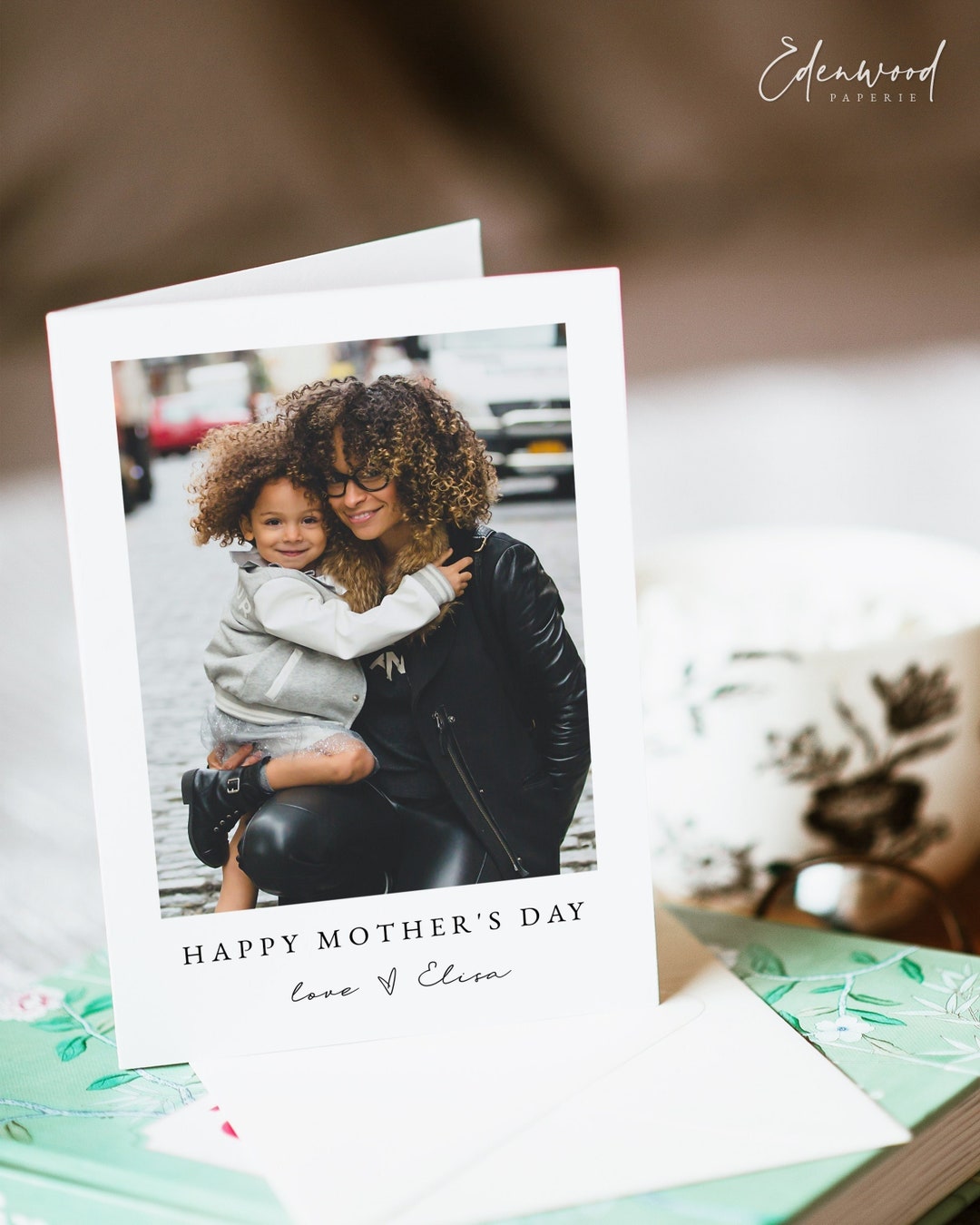 Mother's Day Card With Photo, Mother's Day Photo Card Template, Mother ...