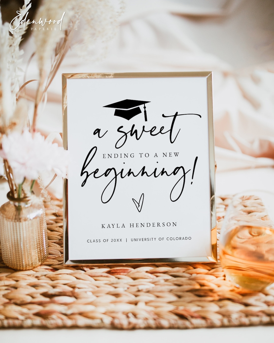 Graduation Treat Table Sign, Printable Graduation Dessert Table Sign ...