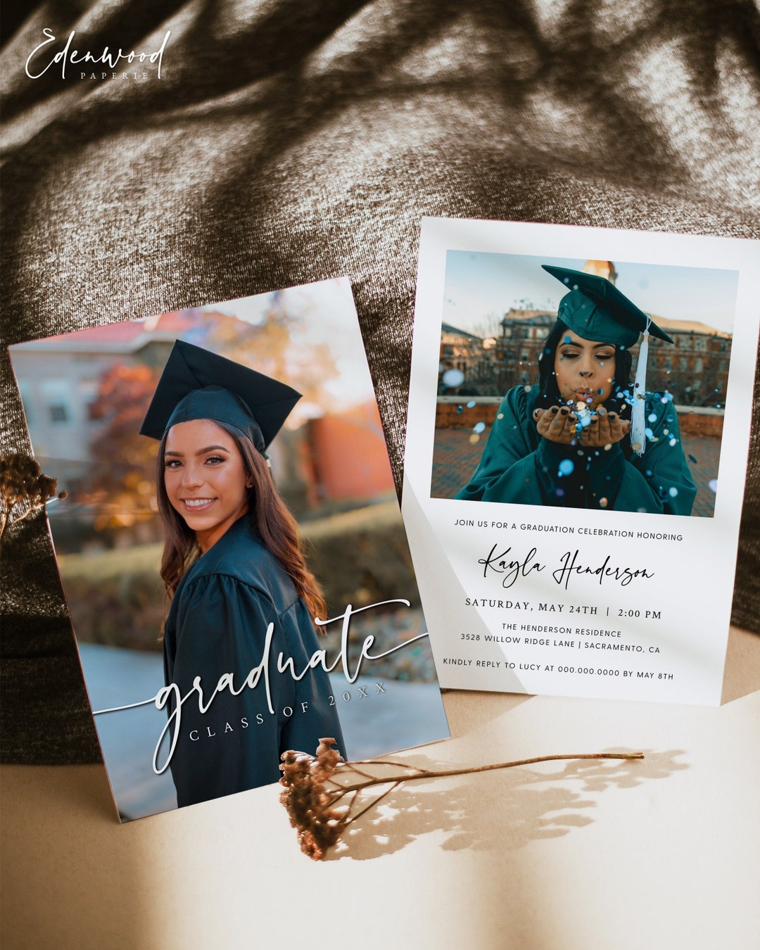 Photo Graduation Party Invitation Template, Printable Graduation ...