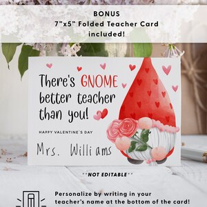 Printable Gnome Valentine's Day Cards Classroom - Etsy