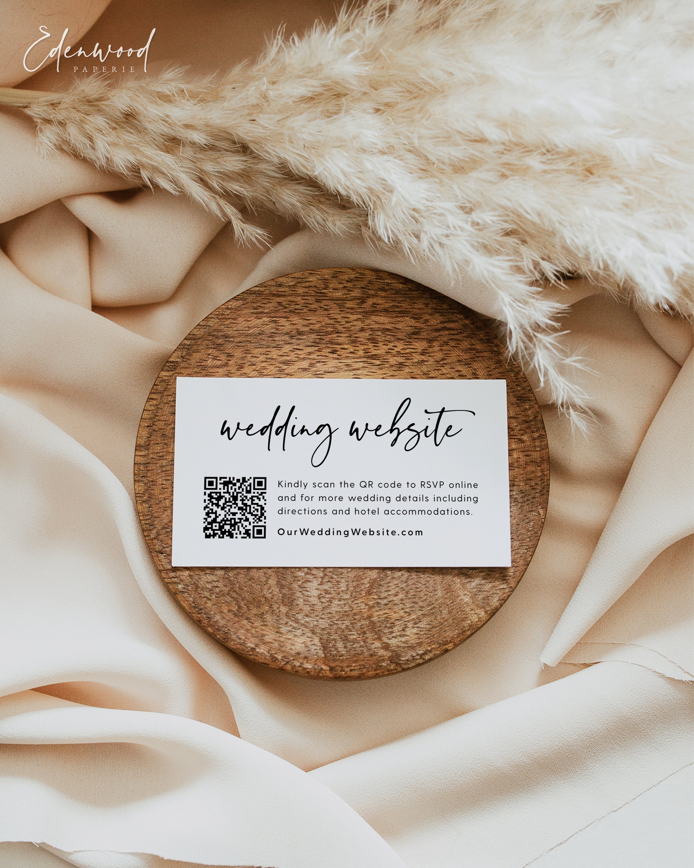QR Code Wedding Website Card Printable QR Code Wedding - Etsy