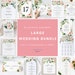 Blush Rose Wedding Template Bundle, Pink Floral Wedding Invitation Set ...