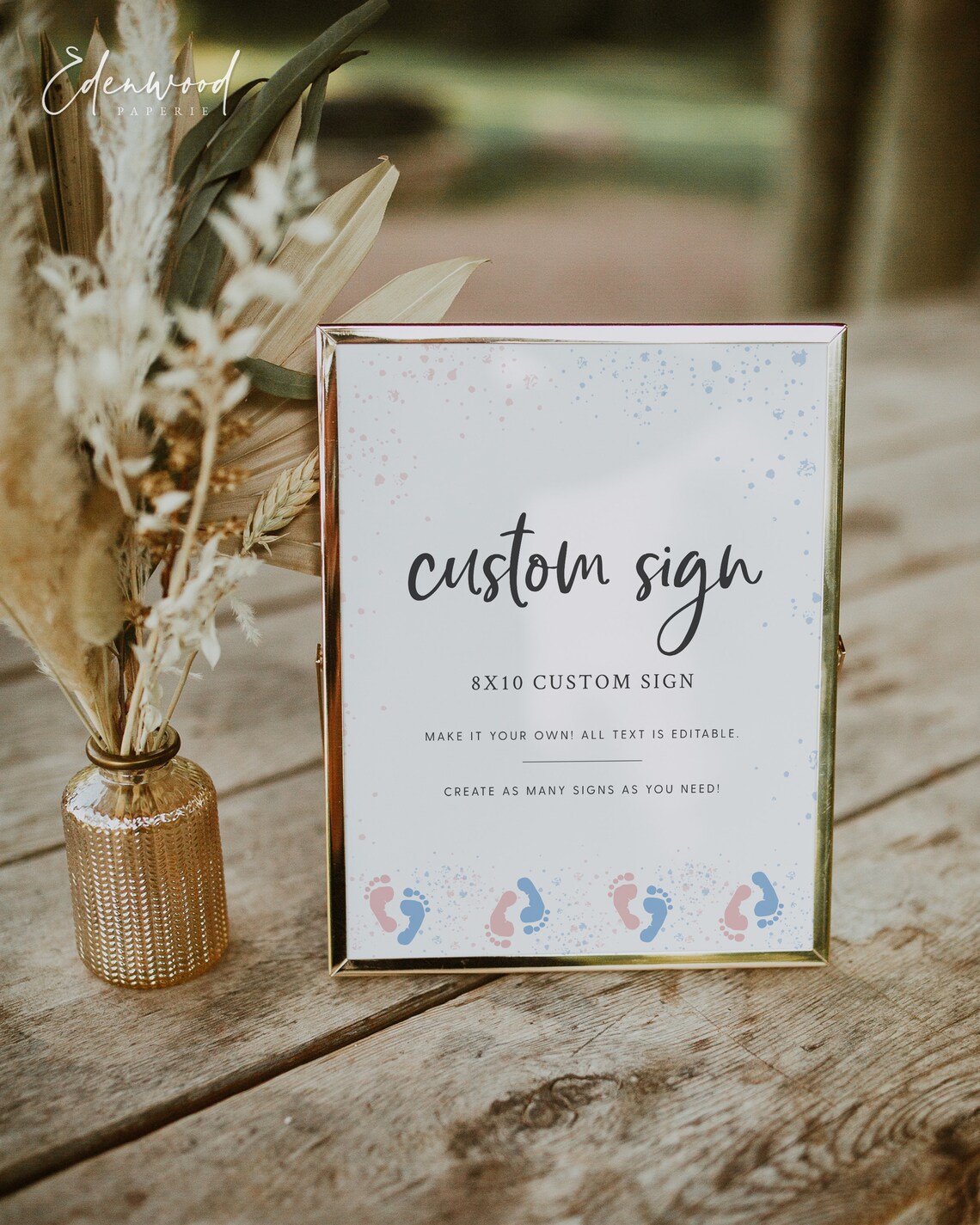 Gender Reveal Sign Template Printable Gender Reveal - Etsy