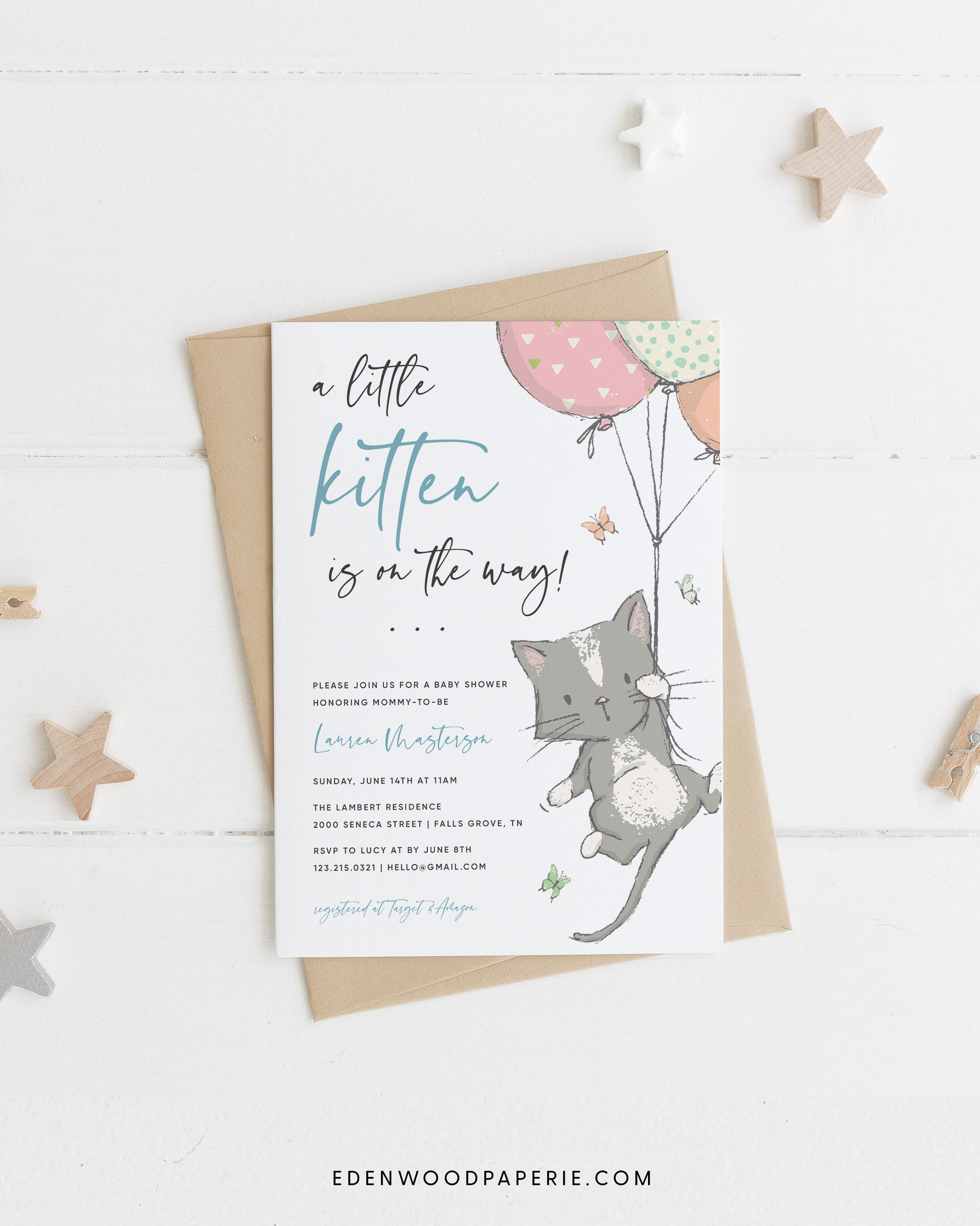Cat Baby Shower Decorations