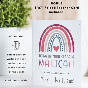 Printable Rainbow Valentine's Day Cards, Classroom Valentine's Day ...