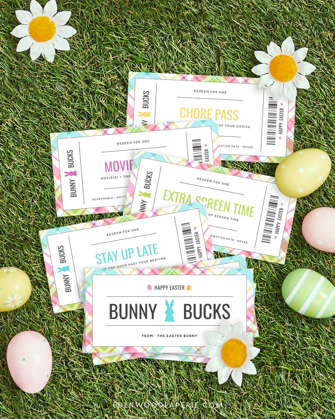 Easter Coupons, Easter Bunny Coupons, Printable Easter Egg Coupons for ...