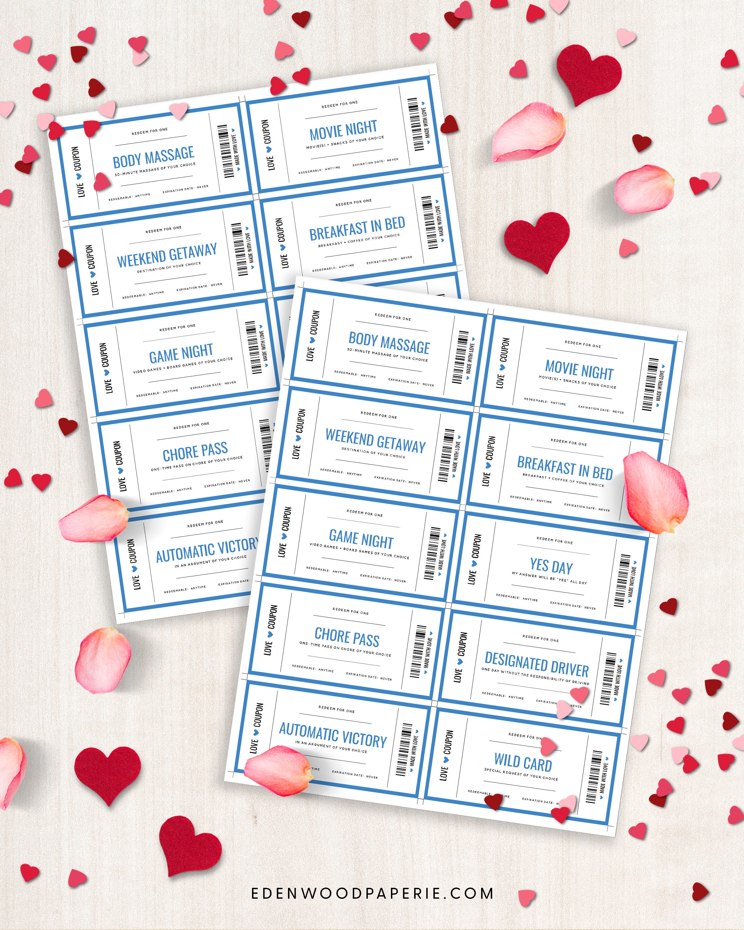 Editable Valentine Coupon Book for Him Printable Valentine - Etsy