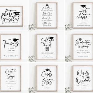 Graduation Signs Bundle, Printable Graduation Bundle, Graduation Table ...