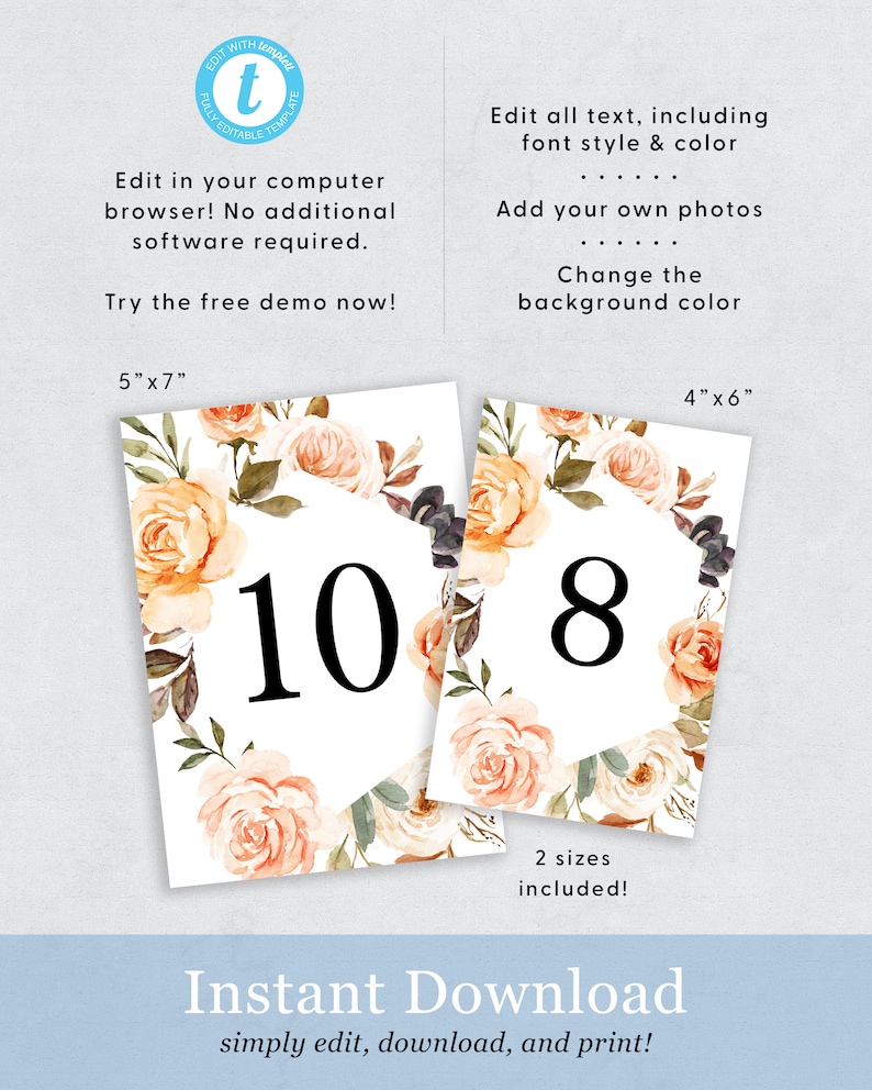 Fall Wedding Table Numbers Autumn Wedding Table Number Cards - Etsy