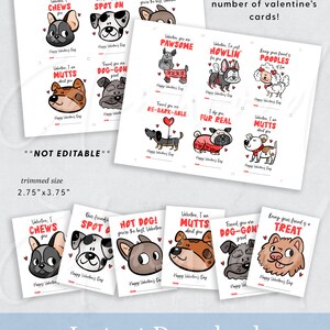 Printable Kids Dog Valentine's Day Cards, Classroom Valentine's Day ...
