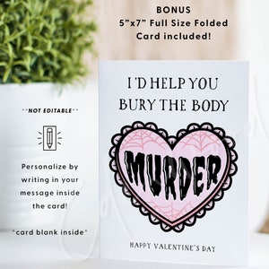 EDITABLE True Crime Valentine's Day Cards, True Crime Junkie Valentine ...