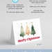 Printable Retro Christmas Cards Folded Merry Christmas Card - Etsy