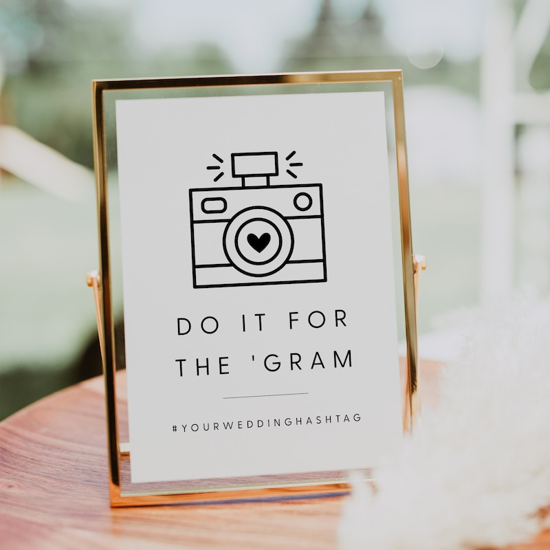 Hashtag Wedding Sign - Etsy