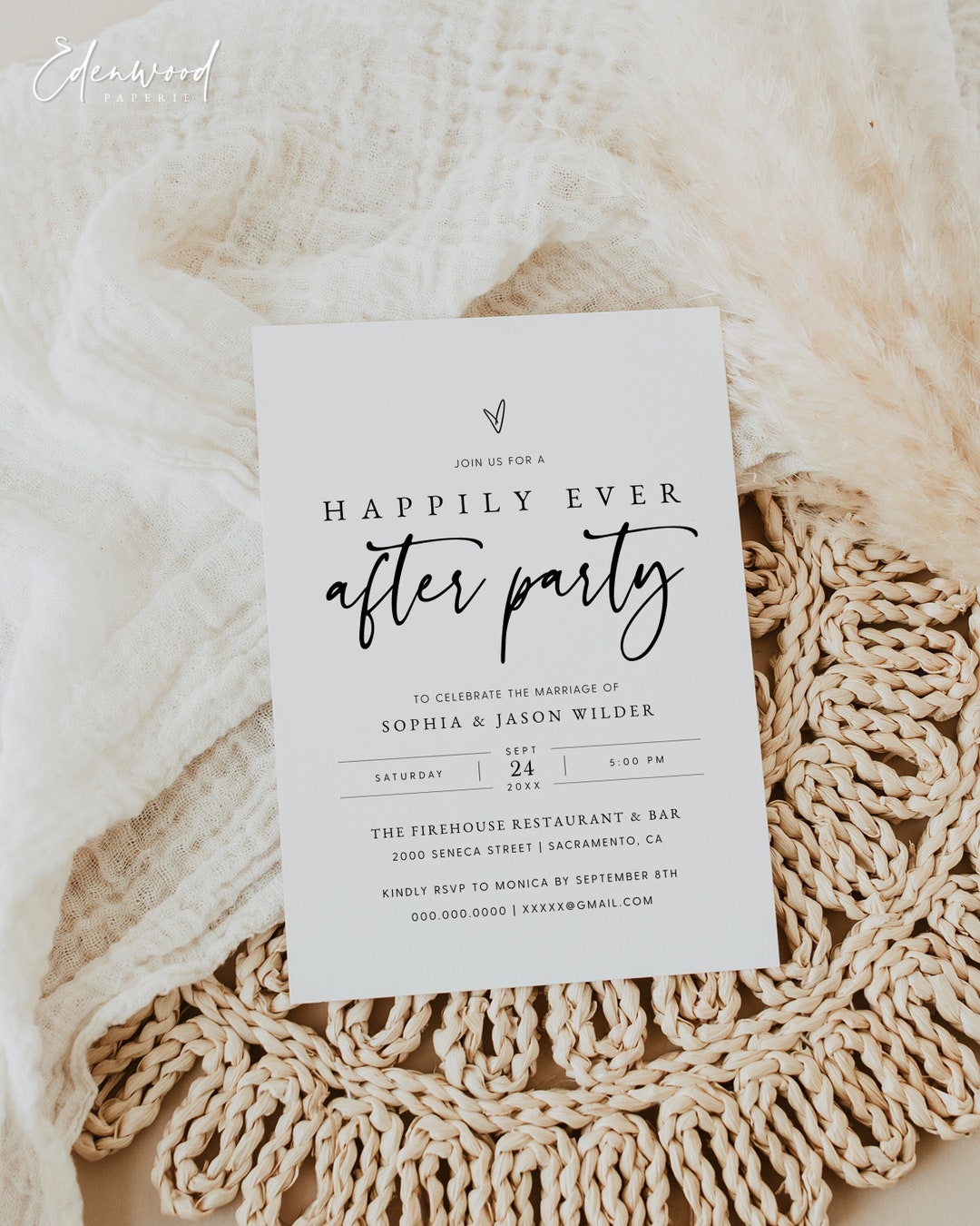 Happily Ever After Party Invitation, Happily Ever After Wedding ...