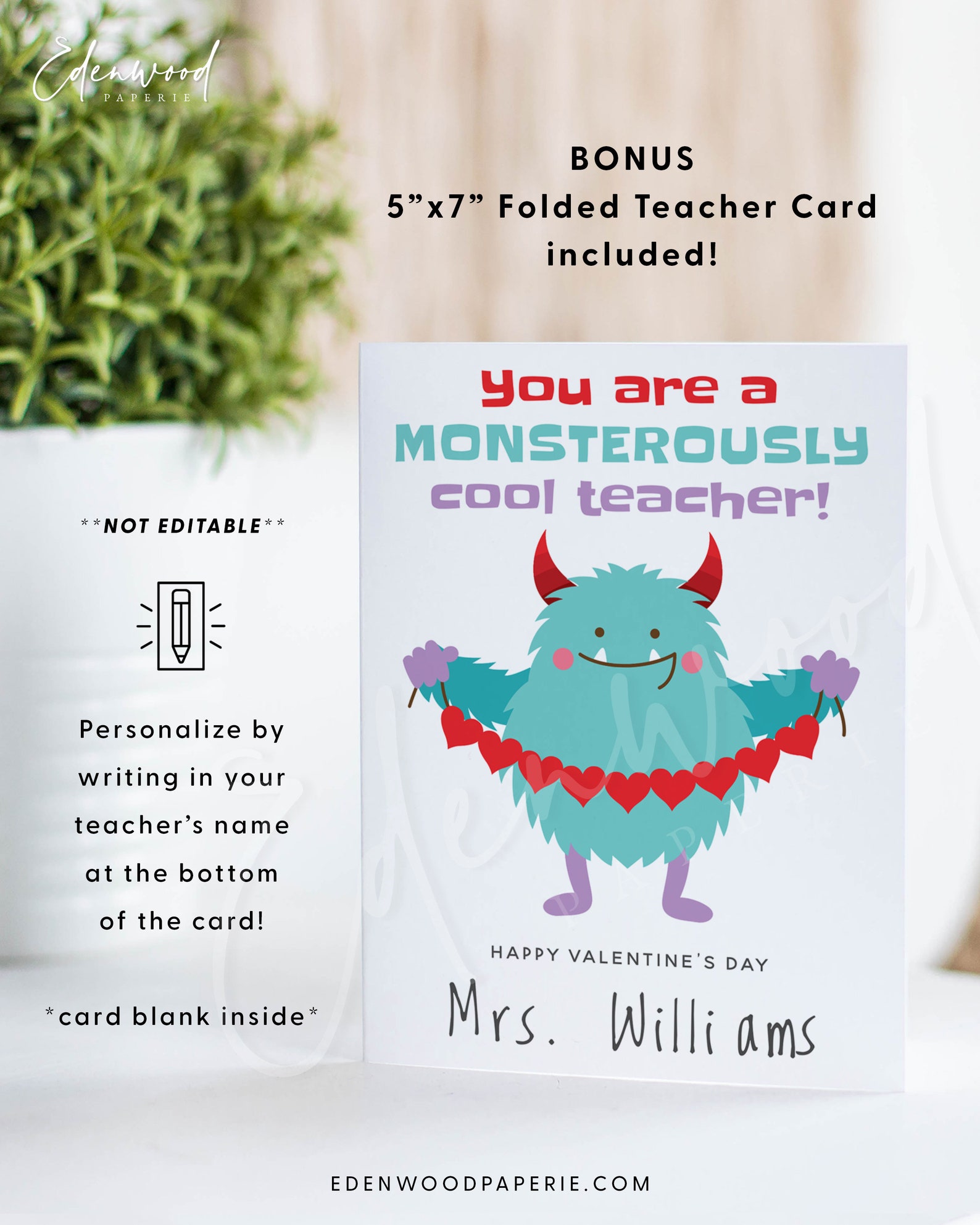 Printable Monster Valentine's Day Cards, Classroom Valentine's Day ...
