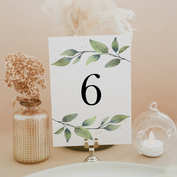 Table Number Cards - Etsy