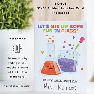 EDITABLE Science Valentine's Day Cards, Classroom Valentine's Day Cards ...