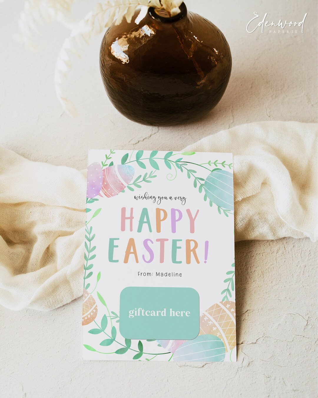 Easter Gift Card Holder, Printable Easter Gift Card Holder Template ...