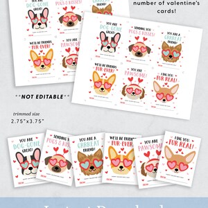 Printable Dog Valentine's Day Cards, Classroom Valentine's Day Cards ...