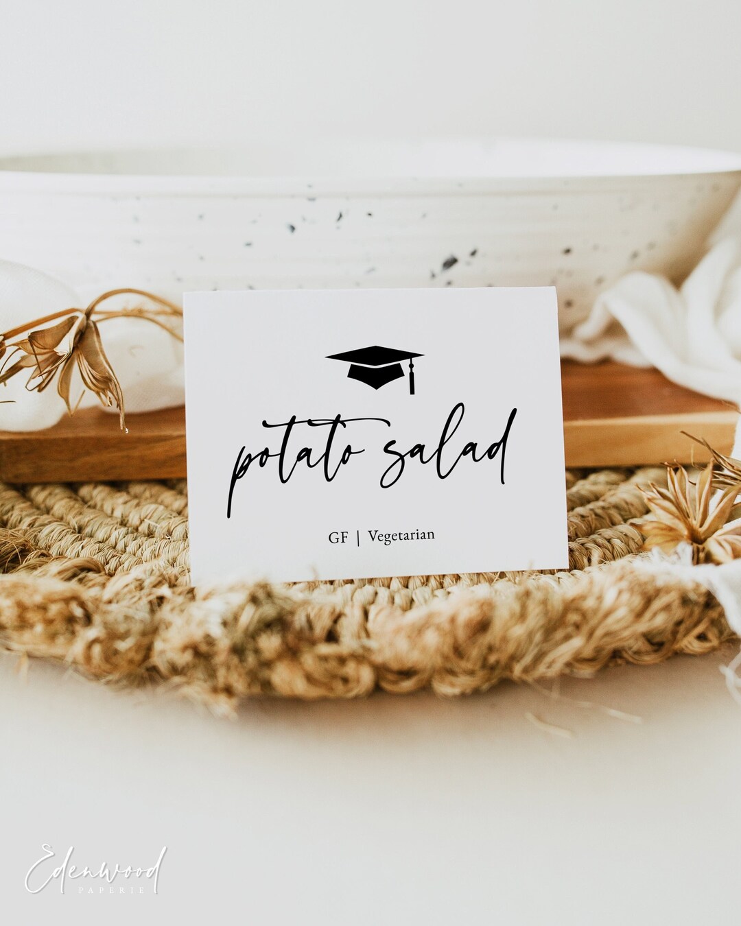 Graduation Buffet Food Cards Template, Printable Graduation Food Labels ...