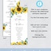 Sunflower Wedding Program Template Rustic Sunflower - Etsy