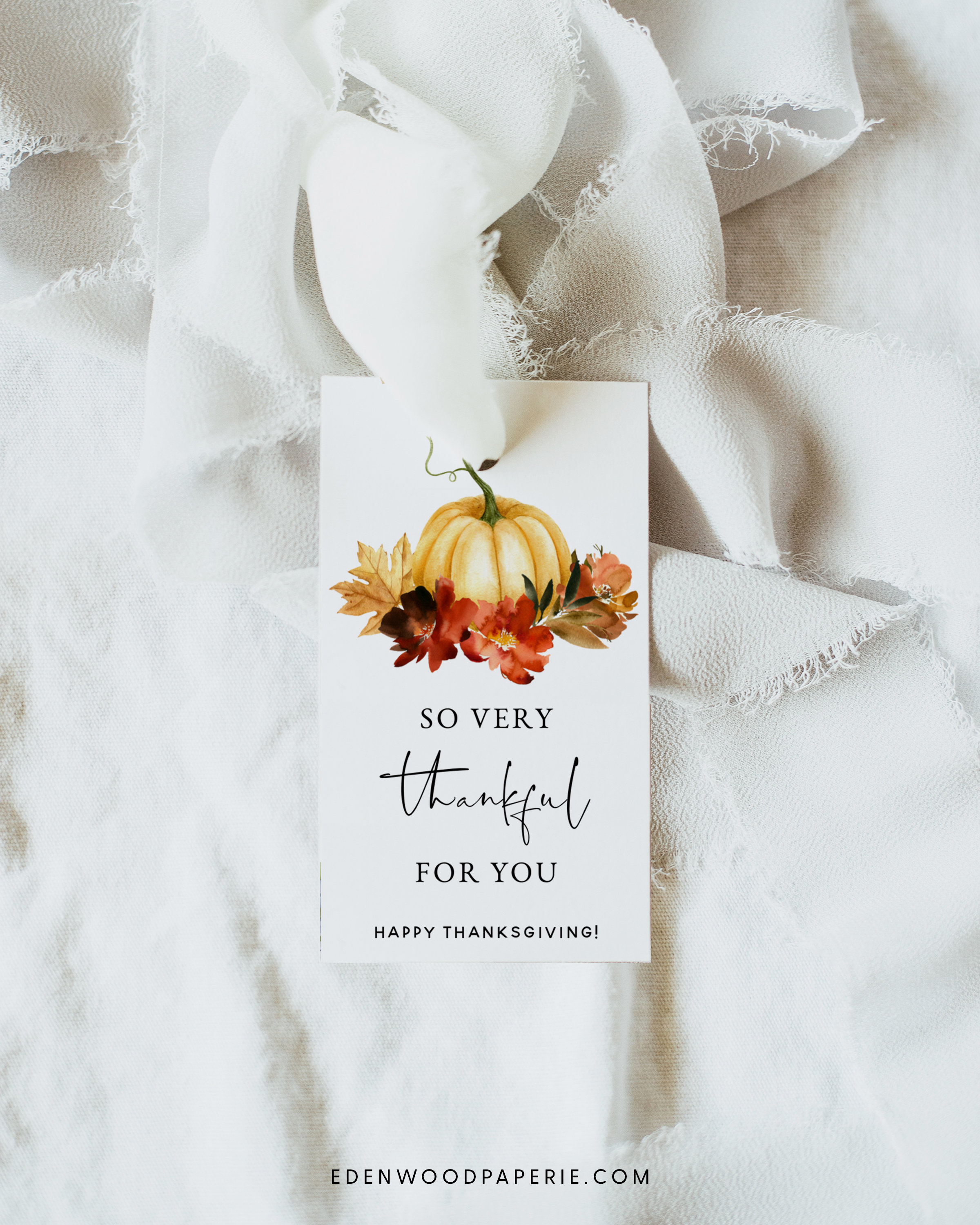 Thankful Gift Tag Thankful for You Tag Printable | Etsy