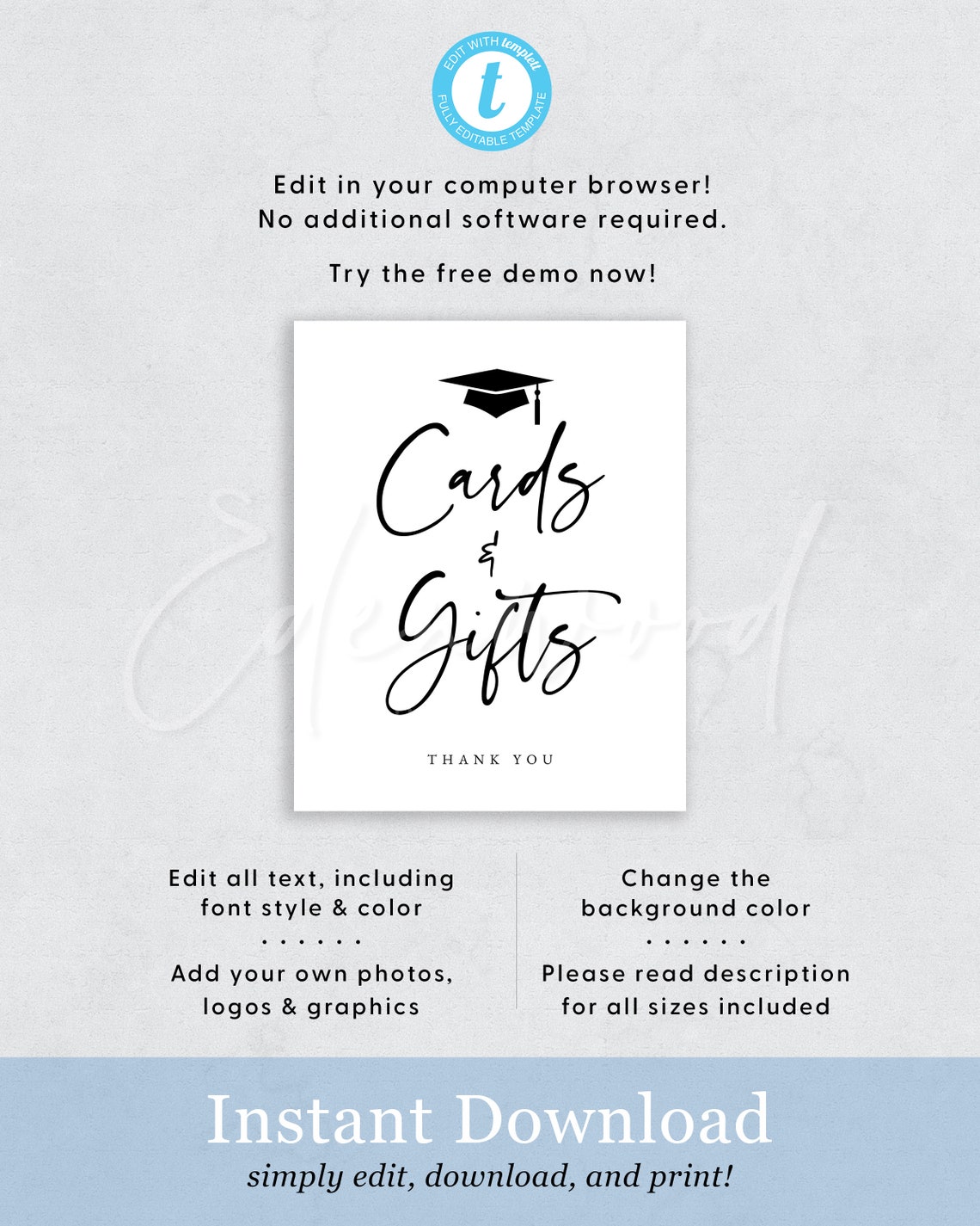 Graduation Signs Bundle, Printable Graduation Bundle, Graduation Table ...