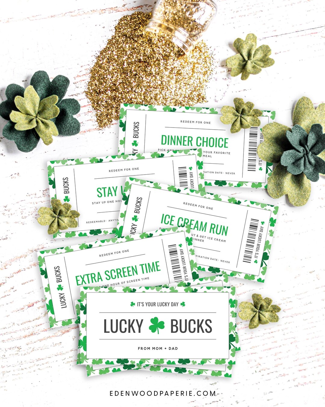 St. Patrick's Day Kids Coupon Book, Printable Coupon Book for Kids ...