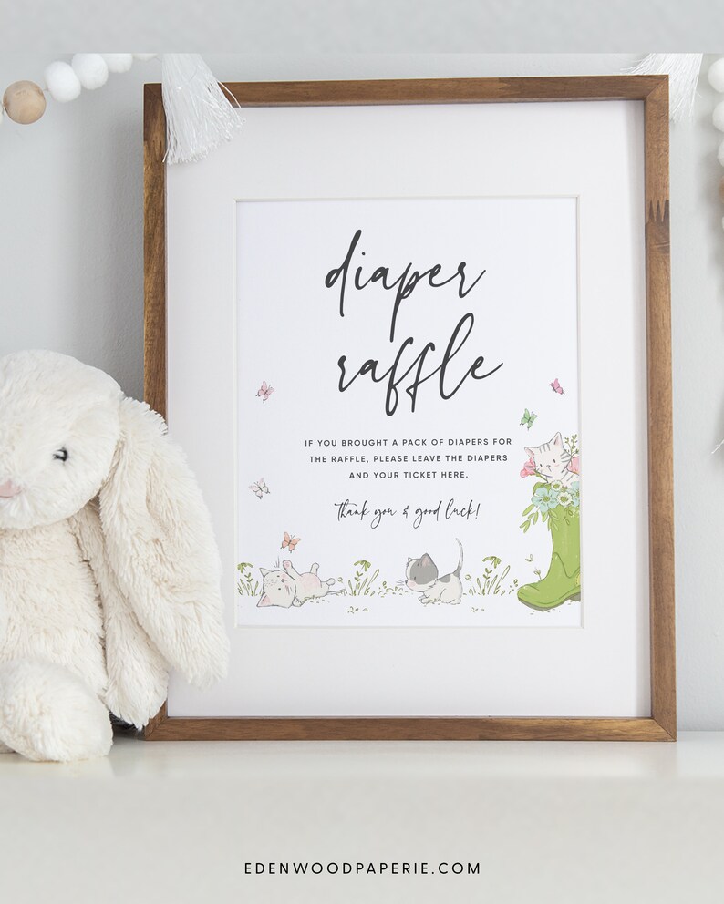 Kitten Baby Shower Invitation Template, Editable Baby Shower Invitation ...