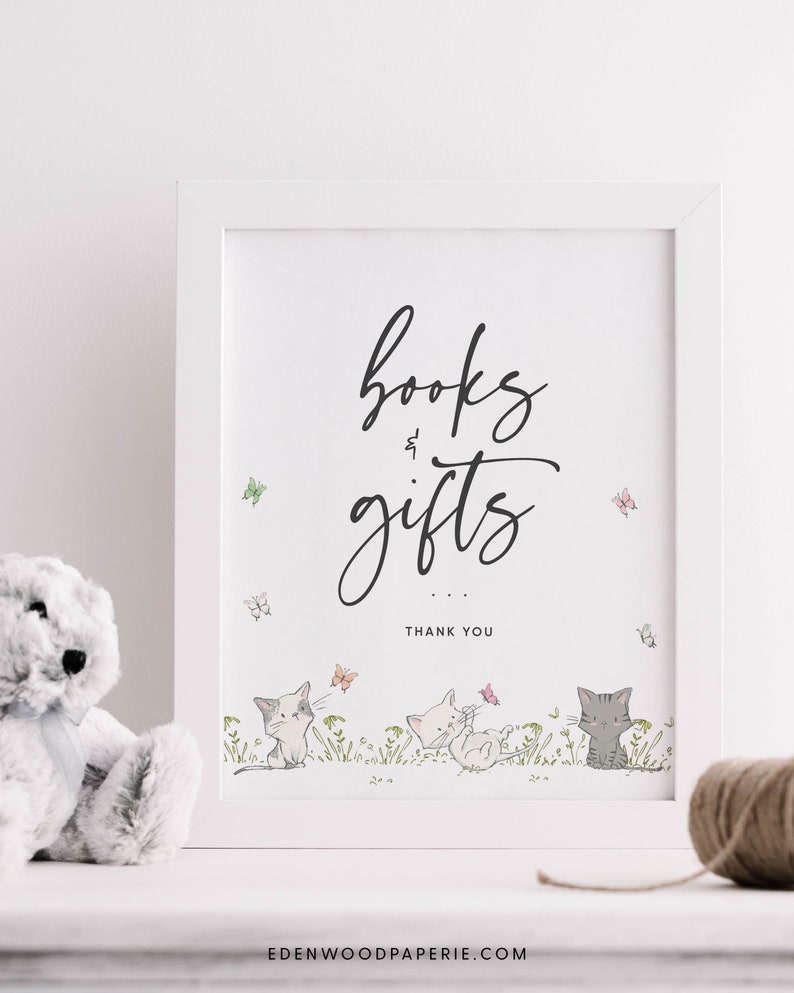 Kitten Baby Shower Invitation Template, Editable Baby Shower Invitation ...