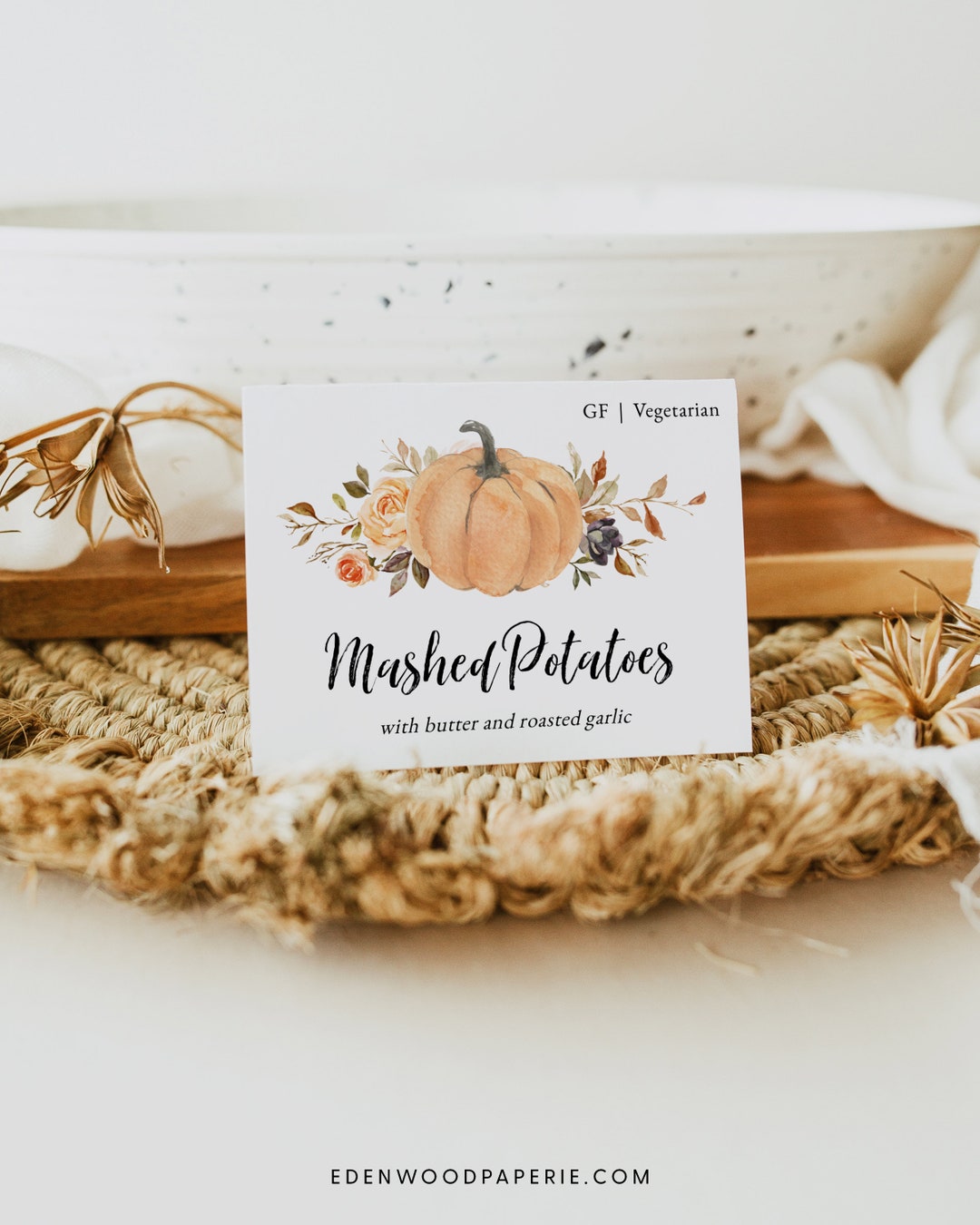 Friendsgiving Buffet Cards, Friendsgiving Food Label Cards, Printable ...