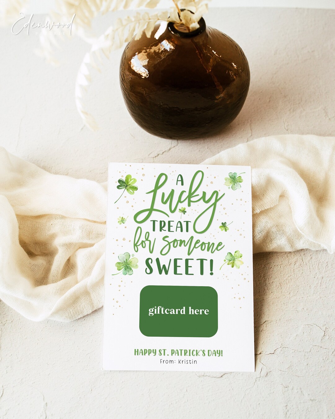 St. Patrick's Day Gift Card Holder, St. Patty's Day Gift Card Holder ...