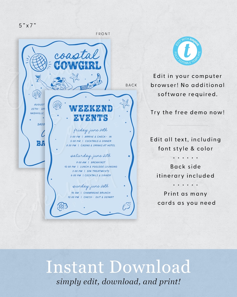 Coastal Cowgirl Bachelorette Itinerary, Last Rodeo Bachelorette Weekend ...