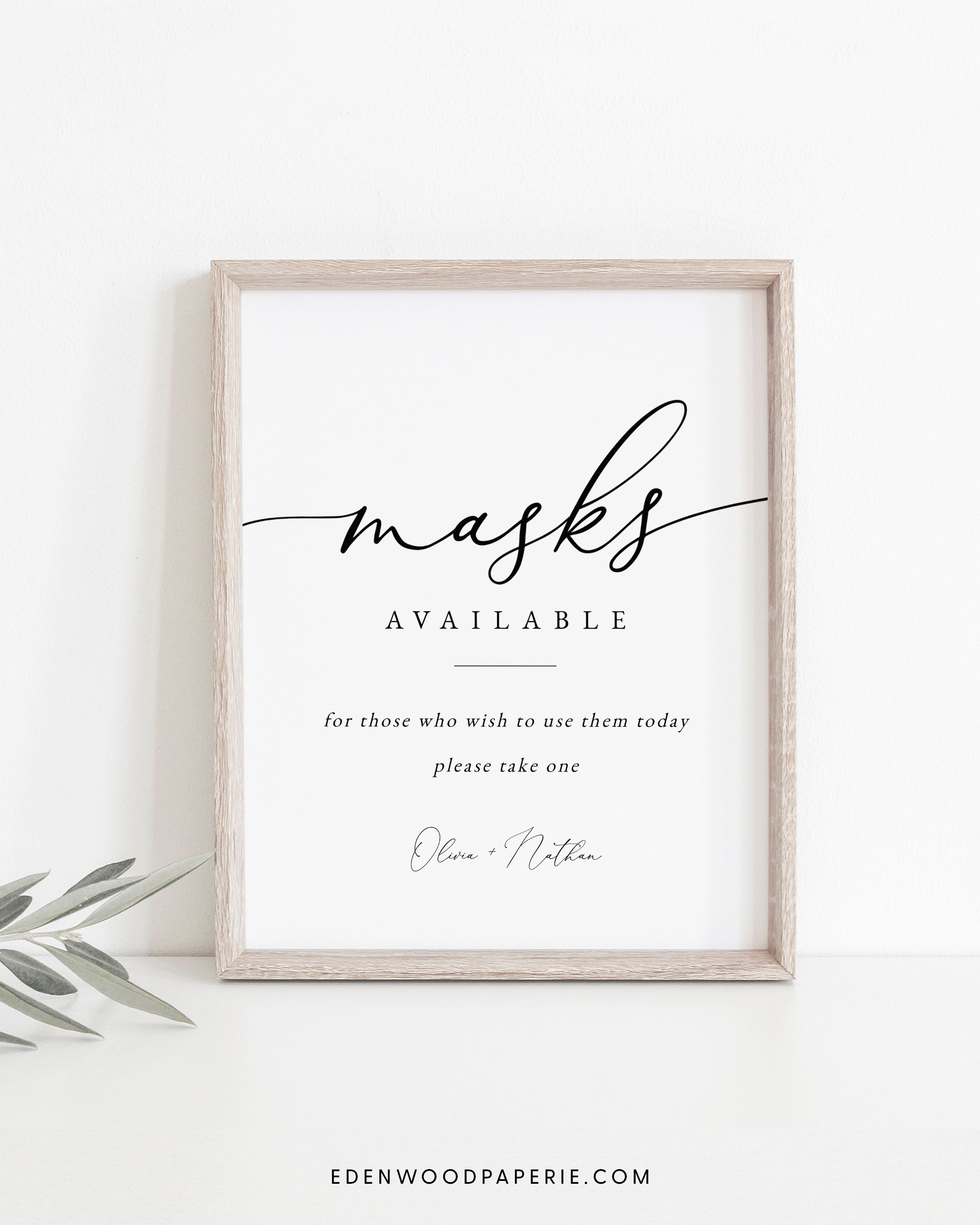 Printable Masks Sign Masks Available Sign Social Distancing | Etsy